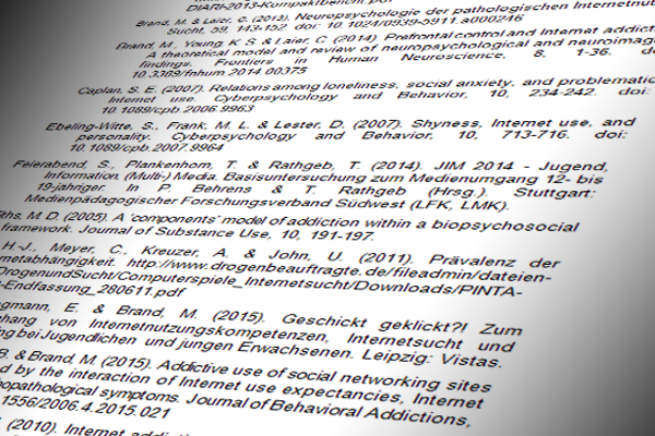 Quellen und weiterführende Literatur: Internetsucht | Internet-ABC